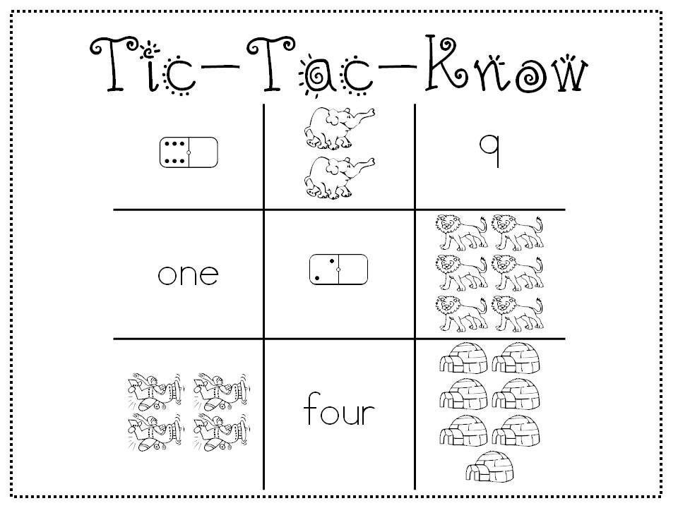 Numbers to 10 Tic-Tac-Know - Classroom Freebies