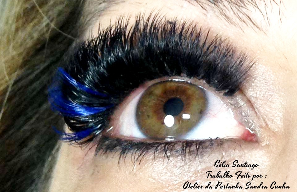 Célia Santiago: Estética | Pestanas Mega Volume na Cor preto e Azul com ...