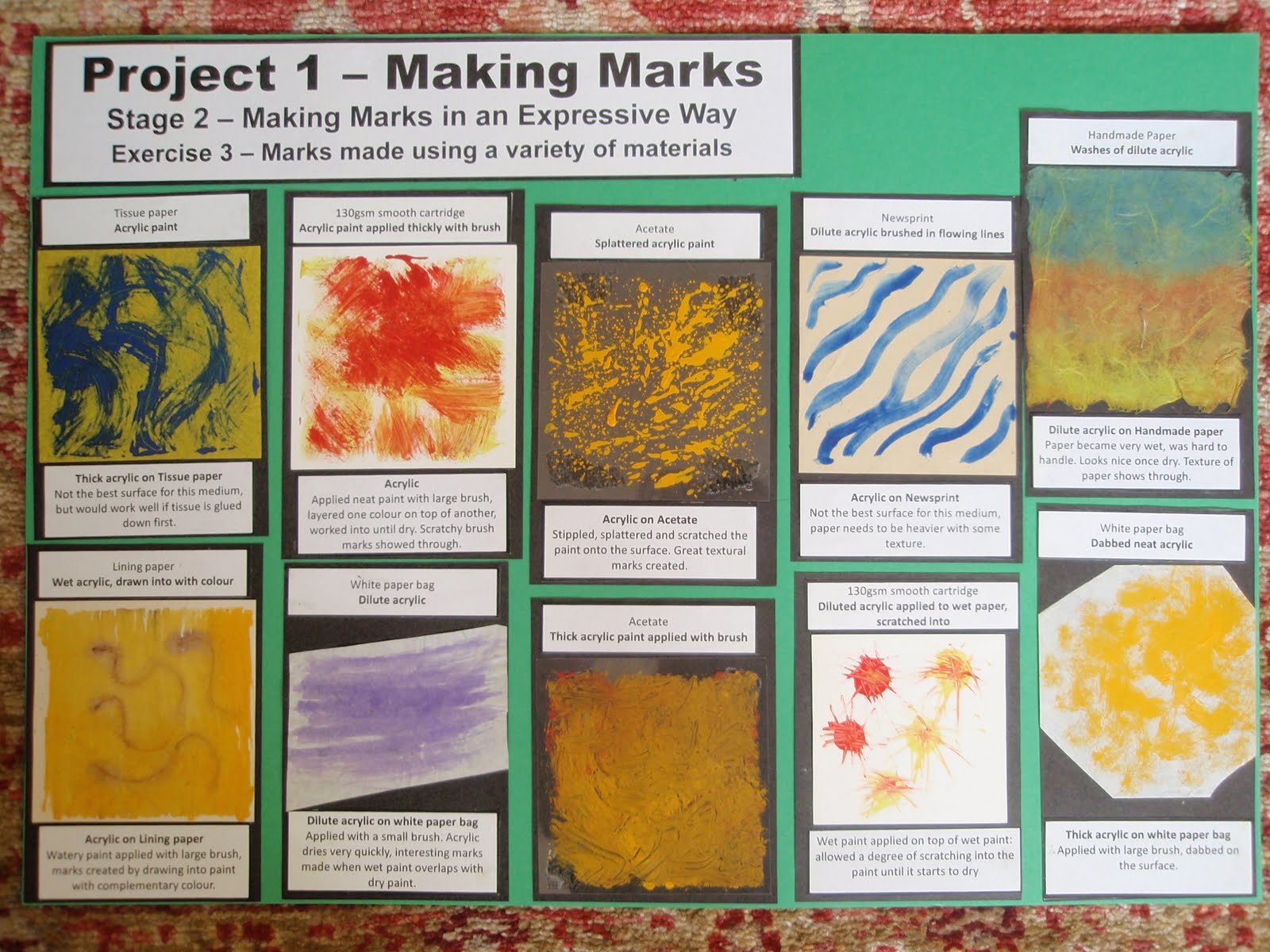 My textile adventure: Part One: Project 1 - Stage 2: Exercise 3 cont...