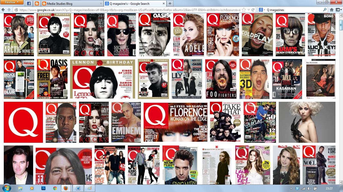 Scott Jenkinson AS media : Magazine Analysis (Q magazine)