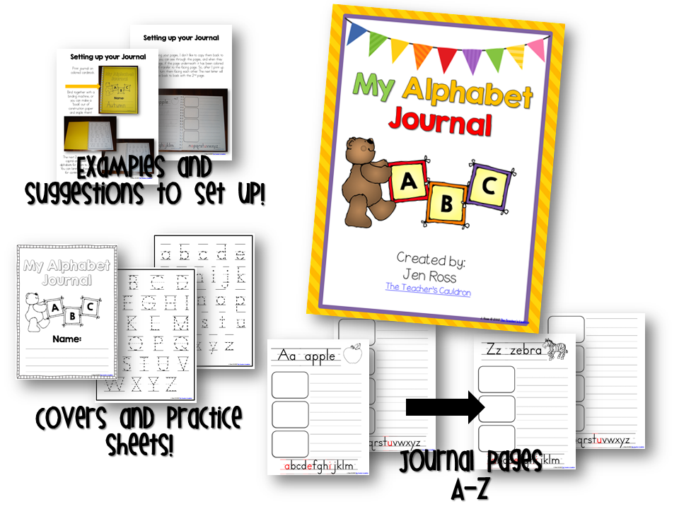 Alphabet and Vocabulary Journals - Teacher by the Beach