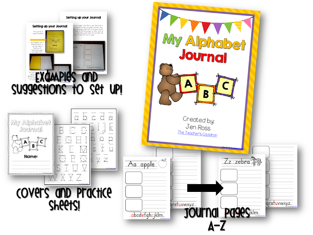 Alphabet and Vocabulary Journals - Teacher by the Beach