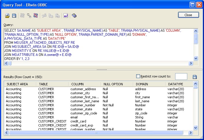 Maximum Data Modeling: Building Your First ERwin ODBC Query