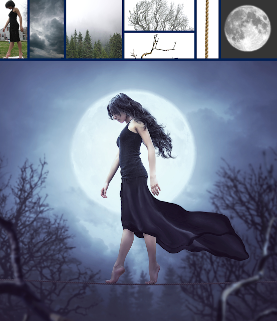 Moon Walk Photo Manipulation Light Effect Photoshop Tutorial