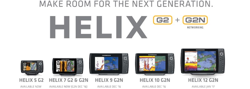 Humminbird Helix G2 - nå rulles hele familien ut