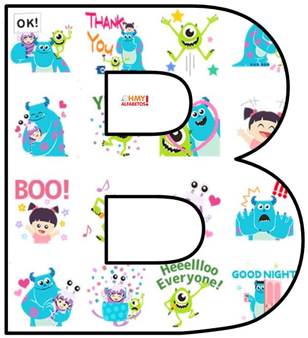 Tierno Alfabeto de Monstruos S. A. Monsters Inc. Alphabet. in 2020 ...