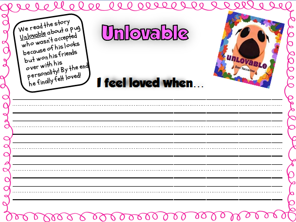 Sample's Superstars: Unlovable- Valentine's Book and Written Response ...