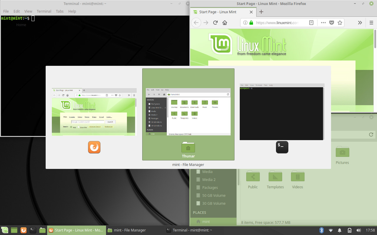 Linux Mint 19 Xfce Edition screenshots