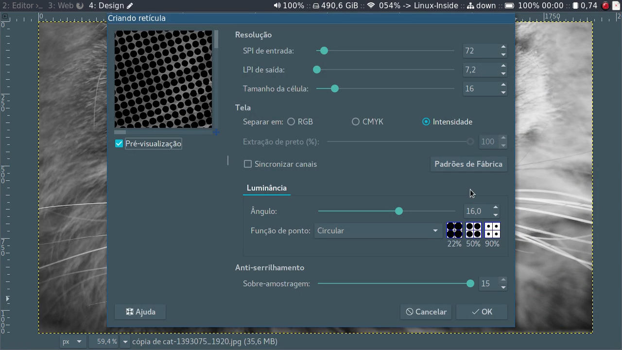 Criando o Efeito Halftone com o Gimp