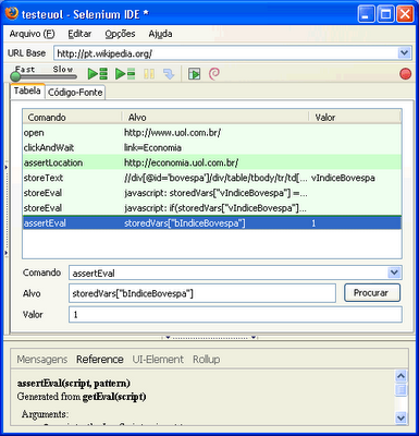 Desing de projetos: Tutorial Selenium IDE