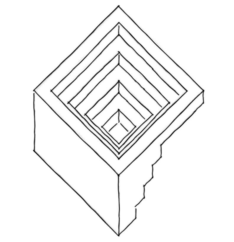 Axonometric Block sketch progress