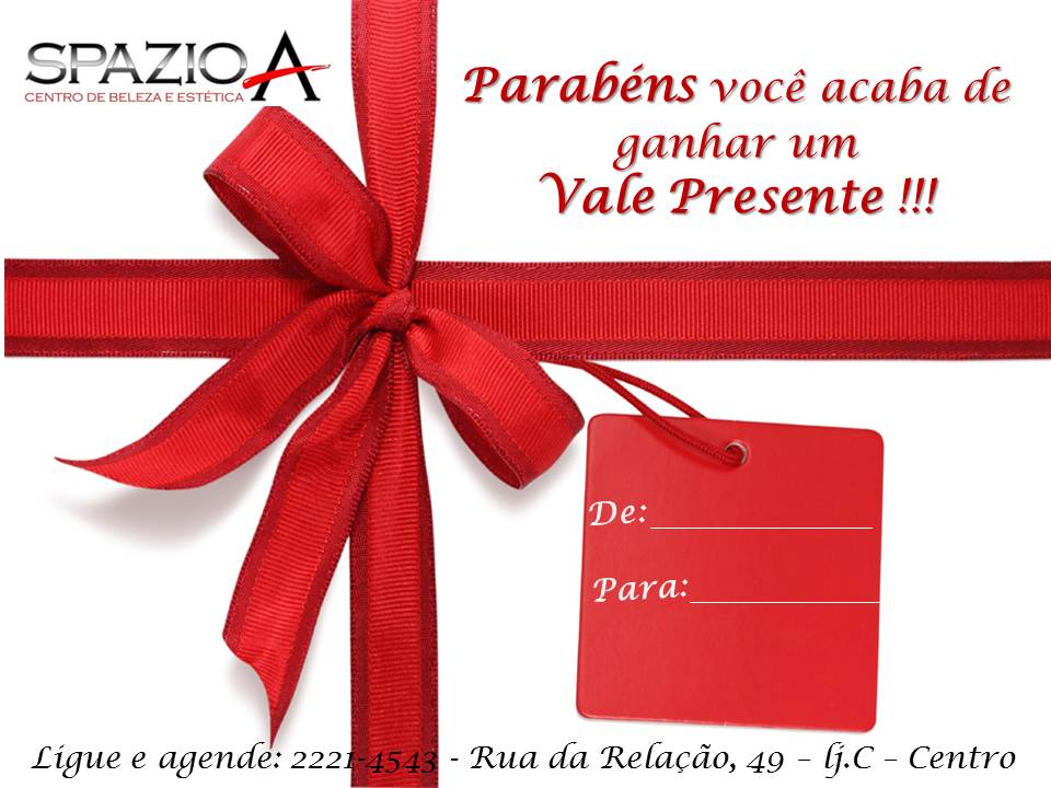 SPAZIO A - Centro de Beleza e Estética: Vale Presente