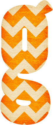 Abecedario con Zigzag Naranja. Orange Chevron Letters. - Oh my Alfabetos!