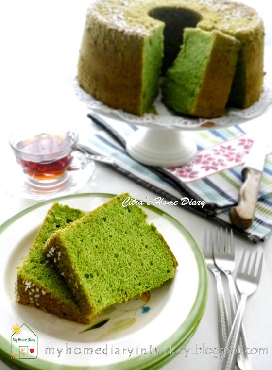 Citra's Home Diary: Best Spinach Chiffon Cake / Chiffon cake bayam