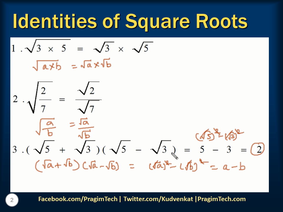 Sql server, .net and c# video tutorial: Number Systems - Identities of ...