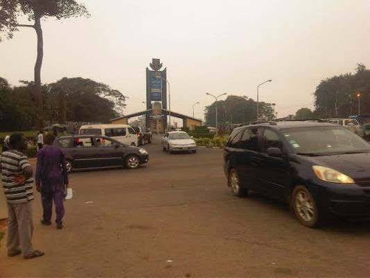 Photos: Heavy gridlock & security presence at OAU campus ahead of GEJ's ...