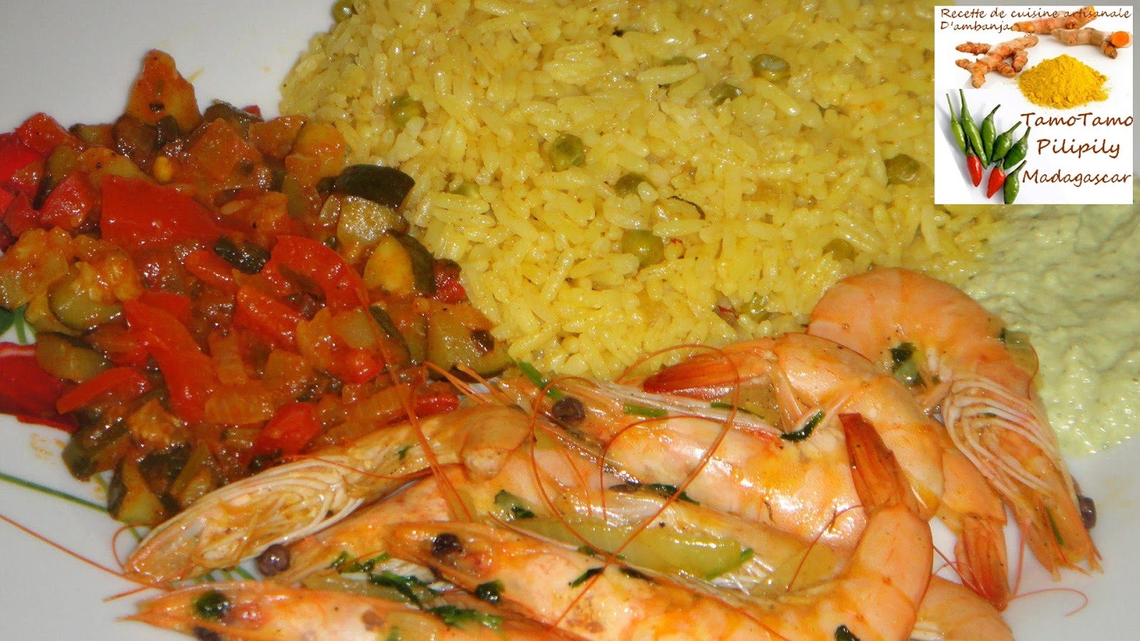 Cuisine artisanale d'Ambanja ( Madagascar ): Riz jaune aux petit-pois