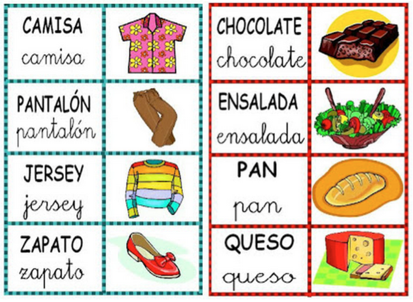 Recursos TIC a un CLIC: Tarjetas de vocabulario