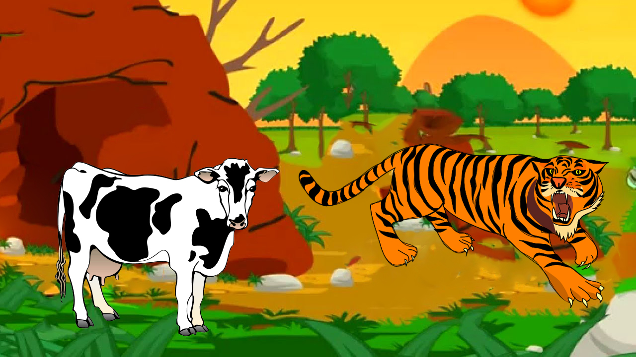 Cow and Tiger Short Stories with Moral - Moral Stories For Children