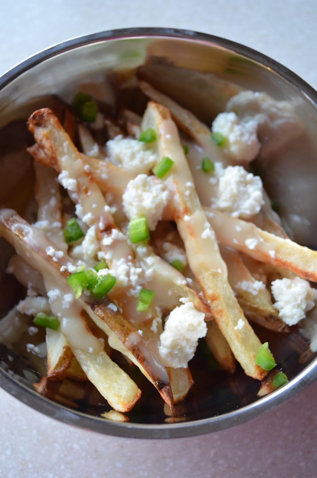 iron stef: poutine with bacon jalapeno gravy