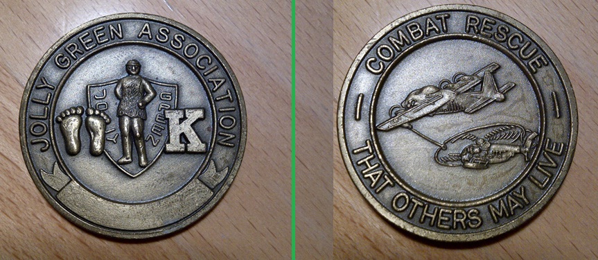 THE USAF RESCUE COLLECTION: USAF Jolly Green Association Challenge Coin
