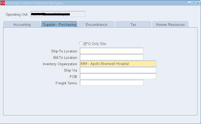 Oracle Consulting: Oracle Apps R12 Purchasing Financials Options
