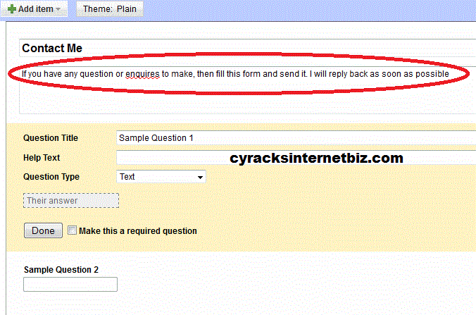 How to Create Contact Me Form For Blogger Using Google Drive Forms - No ...