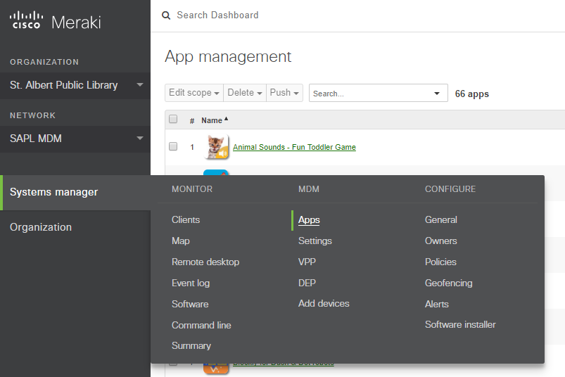 The OptionKey Blog: How to add an iOS app using Cisco Meraki MDM