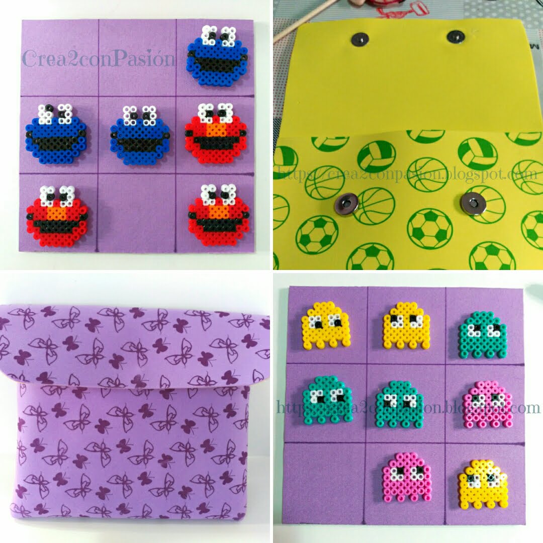 Crea2 Con Pasión: Tres en raya imantado, Triki, Elmo y Pac-Man: Reto friki