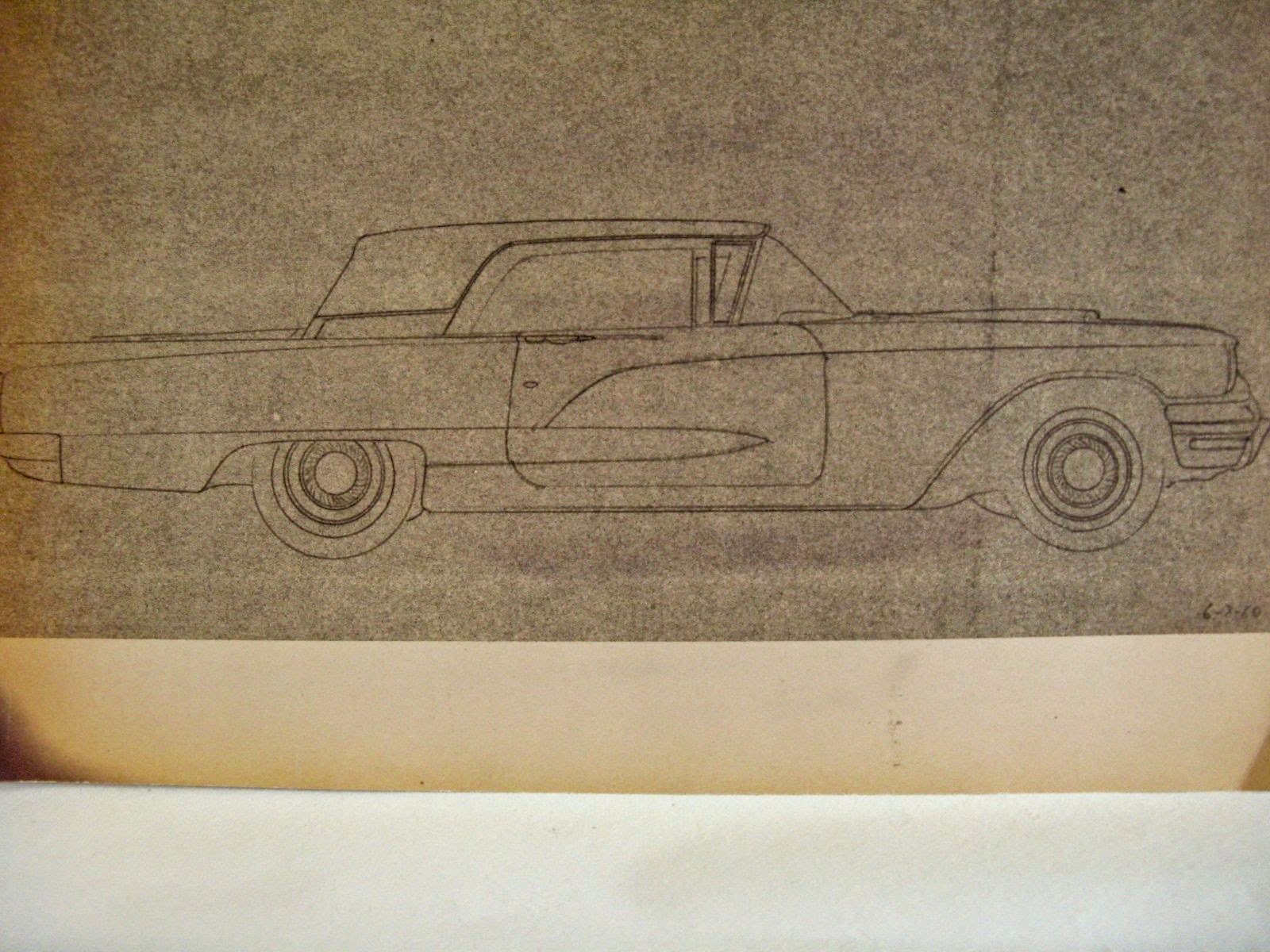 Deadly Curves: 1959 1960 Ford Thunderbird Vintage Drawings, Very Rare ...