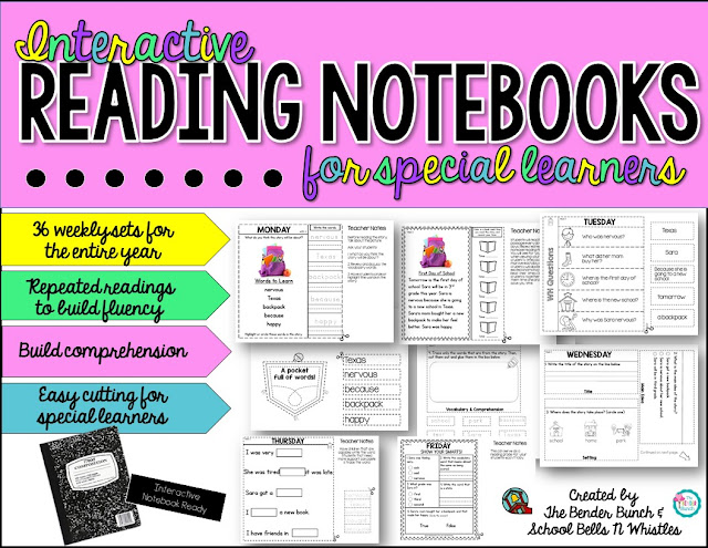 The Bender Bunch: SPED Interactive Notebooks are Here!!! {A Year-long ...
