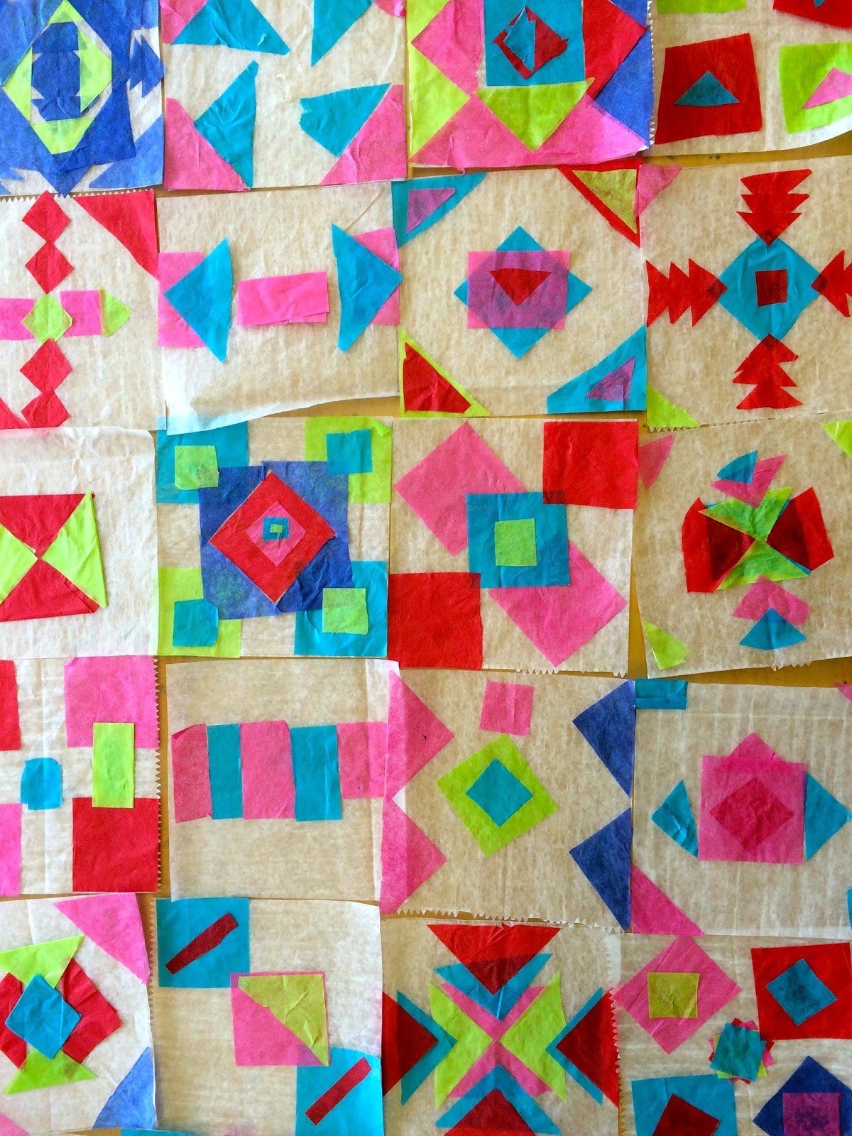 Sacred Heart art room: Fraction Quilt