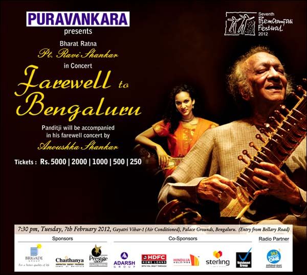 Yours Friendly from Bangalore: Farewell to Bengaluru : Pt. Ravi Shankar ...