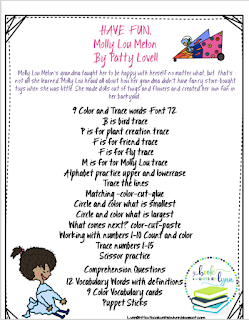 HAVE FUN, MOLLY LOU MELON ~ Book Units by Lynn
