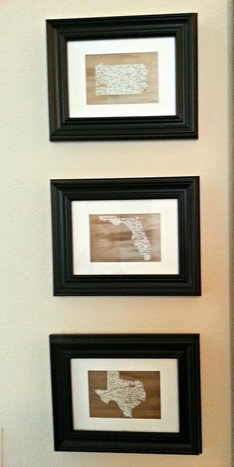 Framed State Maps - DIY - Taylor Allan Photography