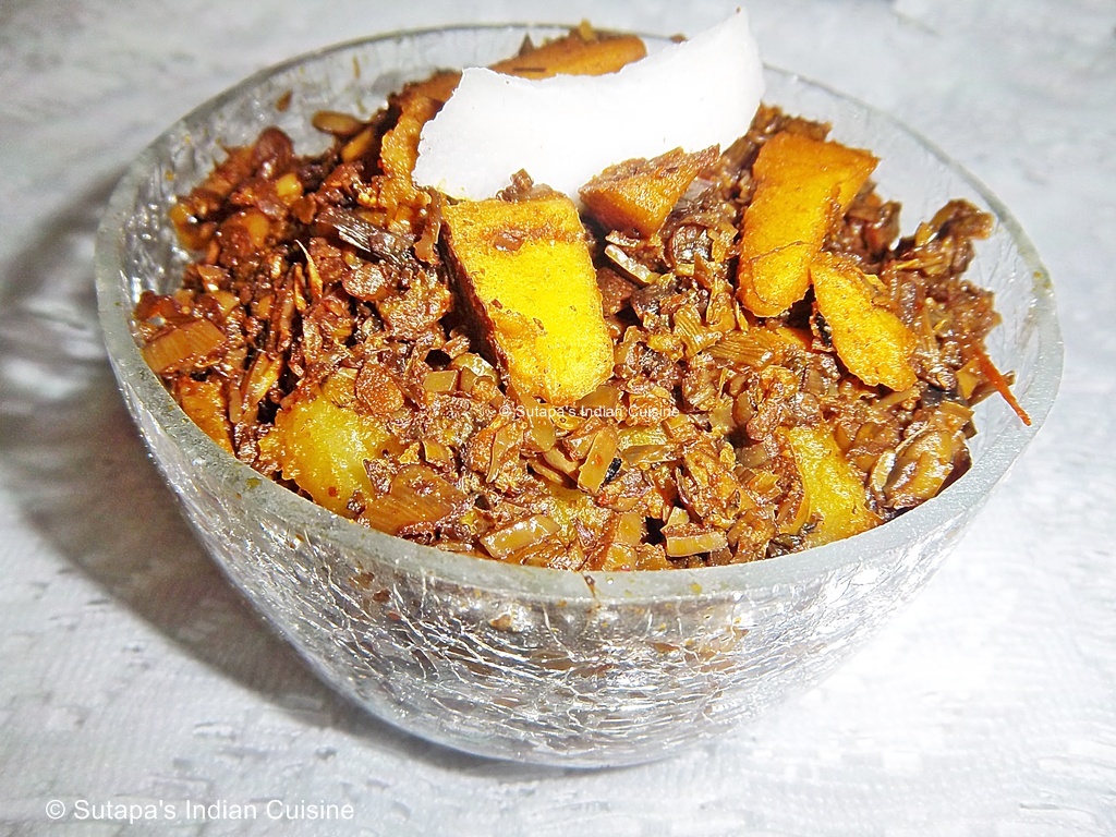 Mochar Ghonto/Banana blossom spicy dry curry