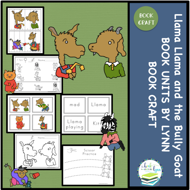 LLAMA LLAMA AND THE BULLY GOAT FINE MOTOR ~ Book Units by Lynn