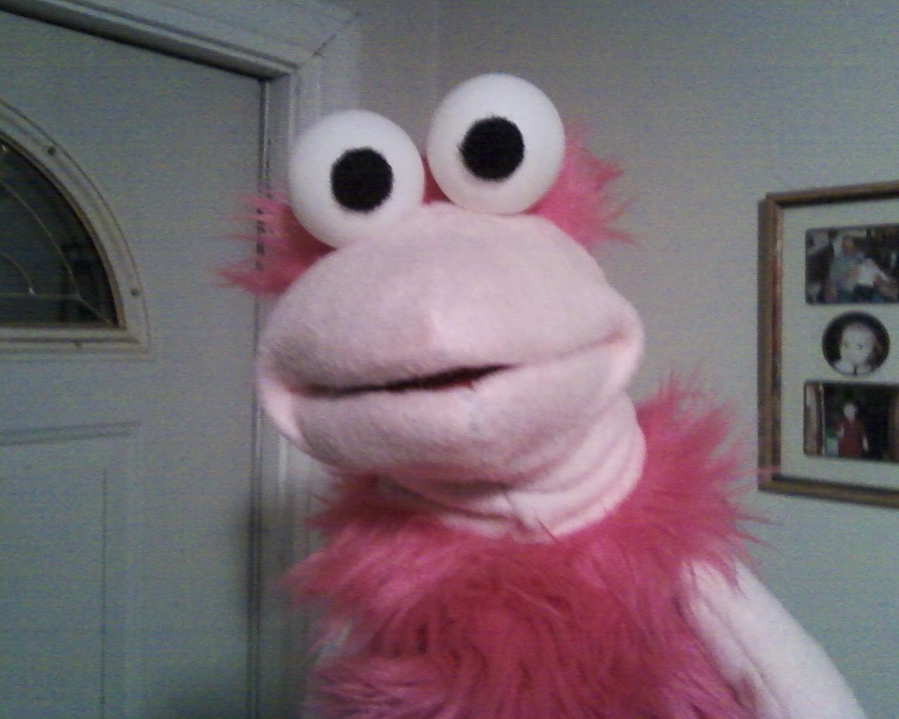 J&W's Wicked Puppet Factory: Pink Fraggle finds a new home for Christmas!!!