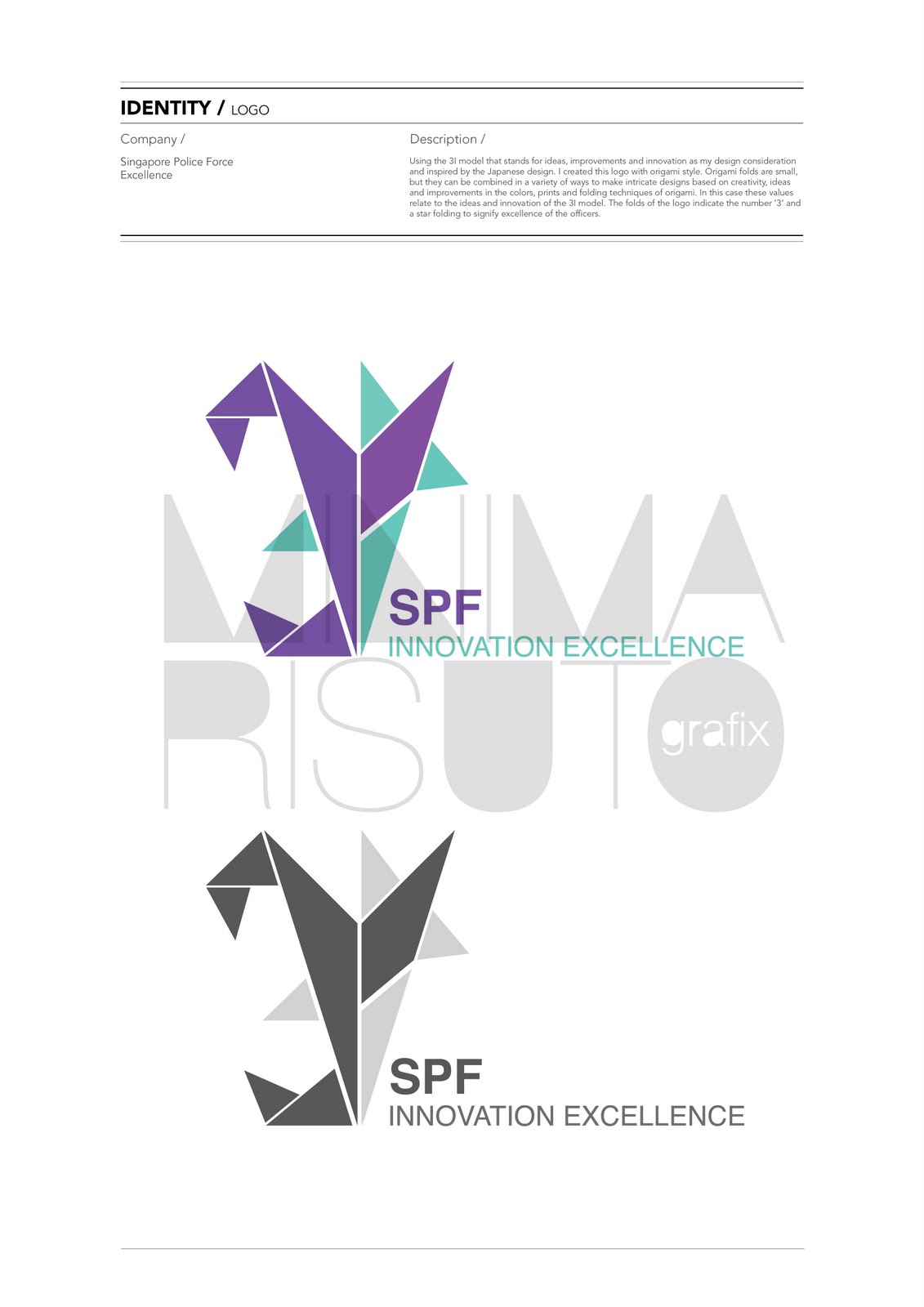 MINIMARISUTO//MINIMALIST DESIGN: Logo Design For Singapore Police Force