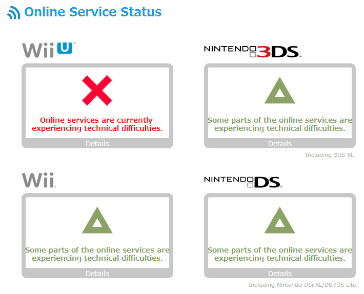 [Atualização] Serviços online da Nintendo estão apresentando ...
