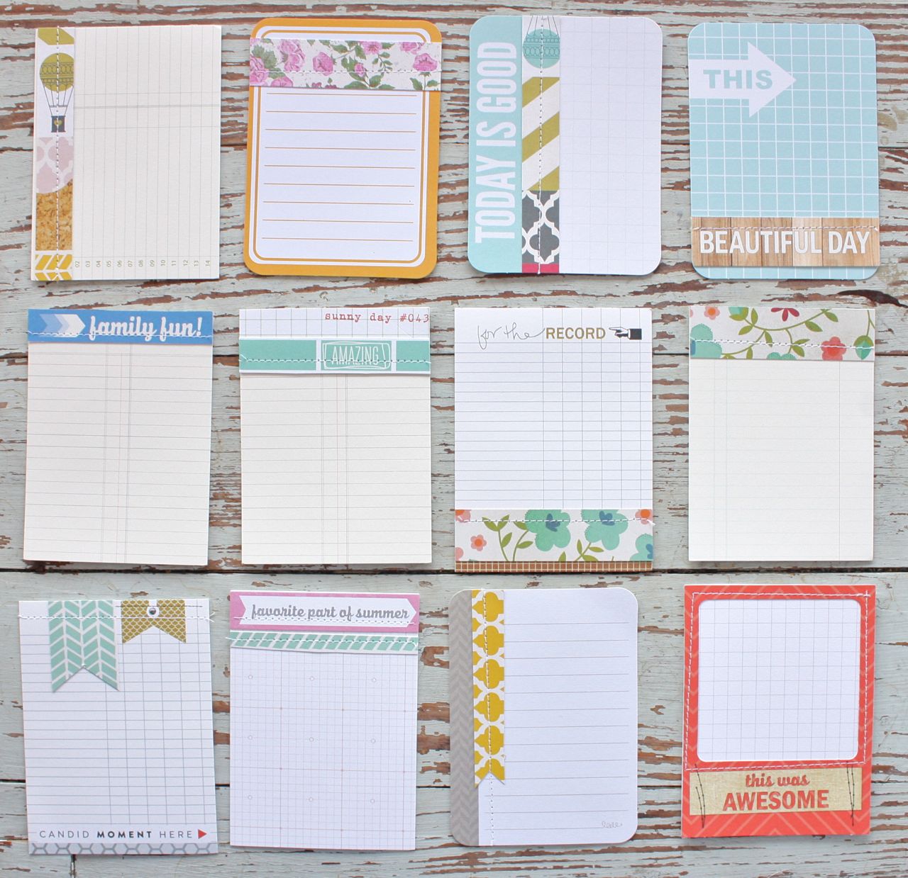 Mish Mash: July Gossamer Blue...handmade journaling cards from Main Kit ...