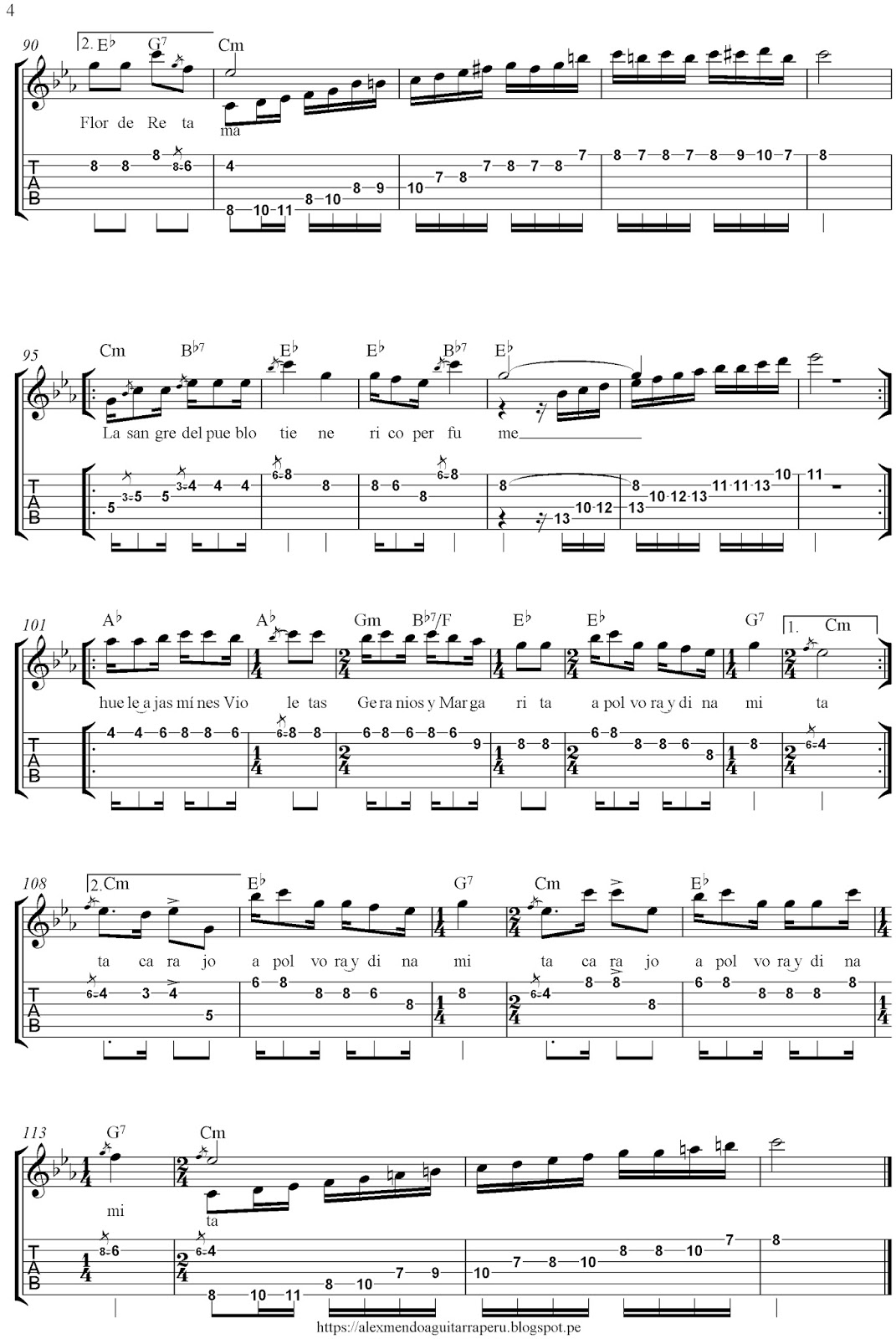 ALEX MENDOZA ( Amen ) Partituras, Letras, Tab, Acordes para Guitarra ...