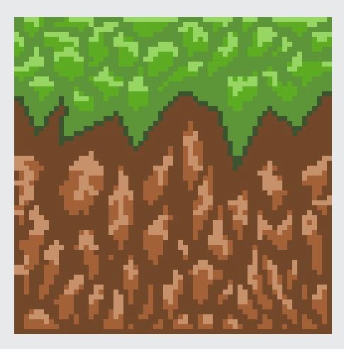 Pixel Art : Draw a ground with grass