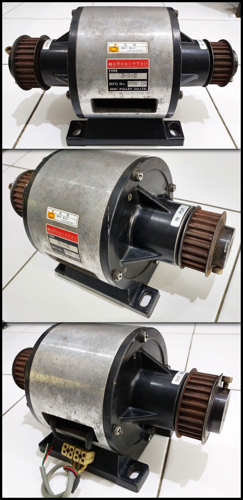2nd MACHINE: Electromagnetic clutch and brake, 125-10-12E, 24VDC, MIKI ...
