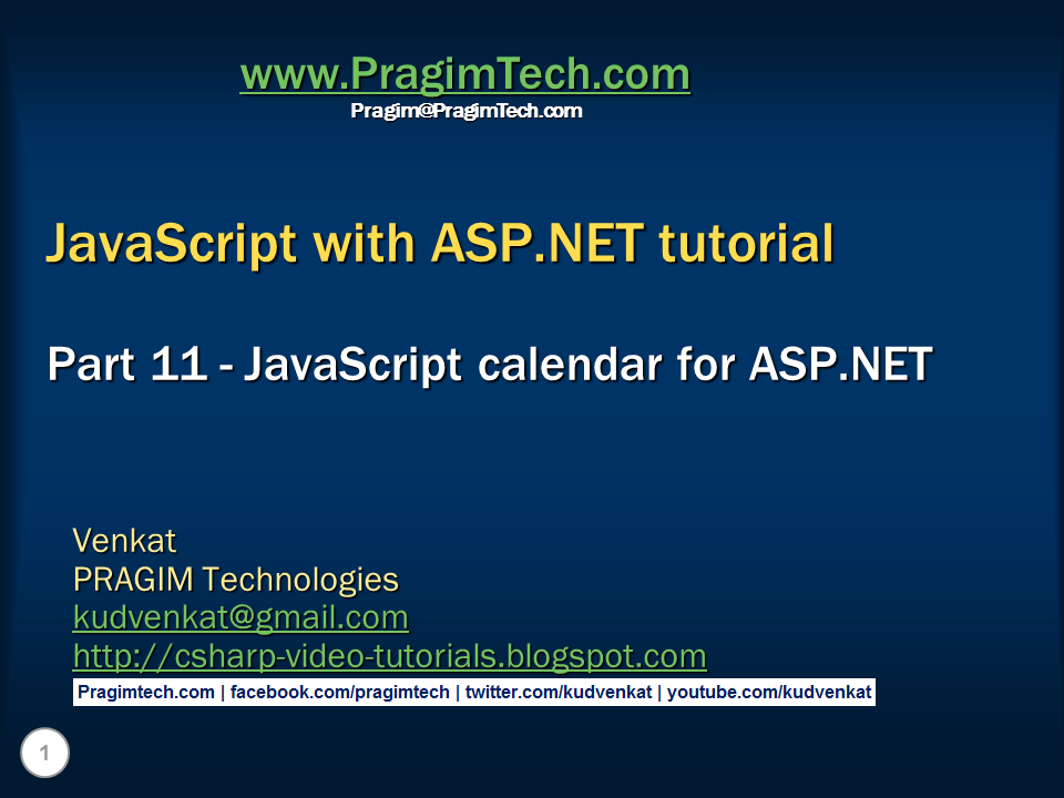 Sql Server Net And C Video Tutorial Javascript Calendar Date Picker For Aspnet