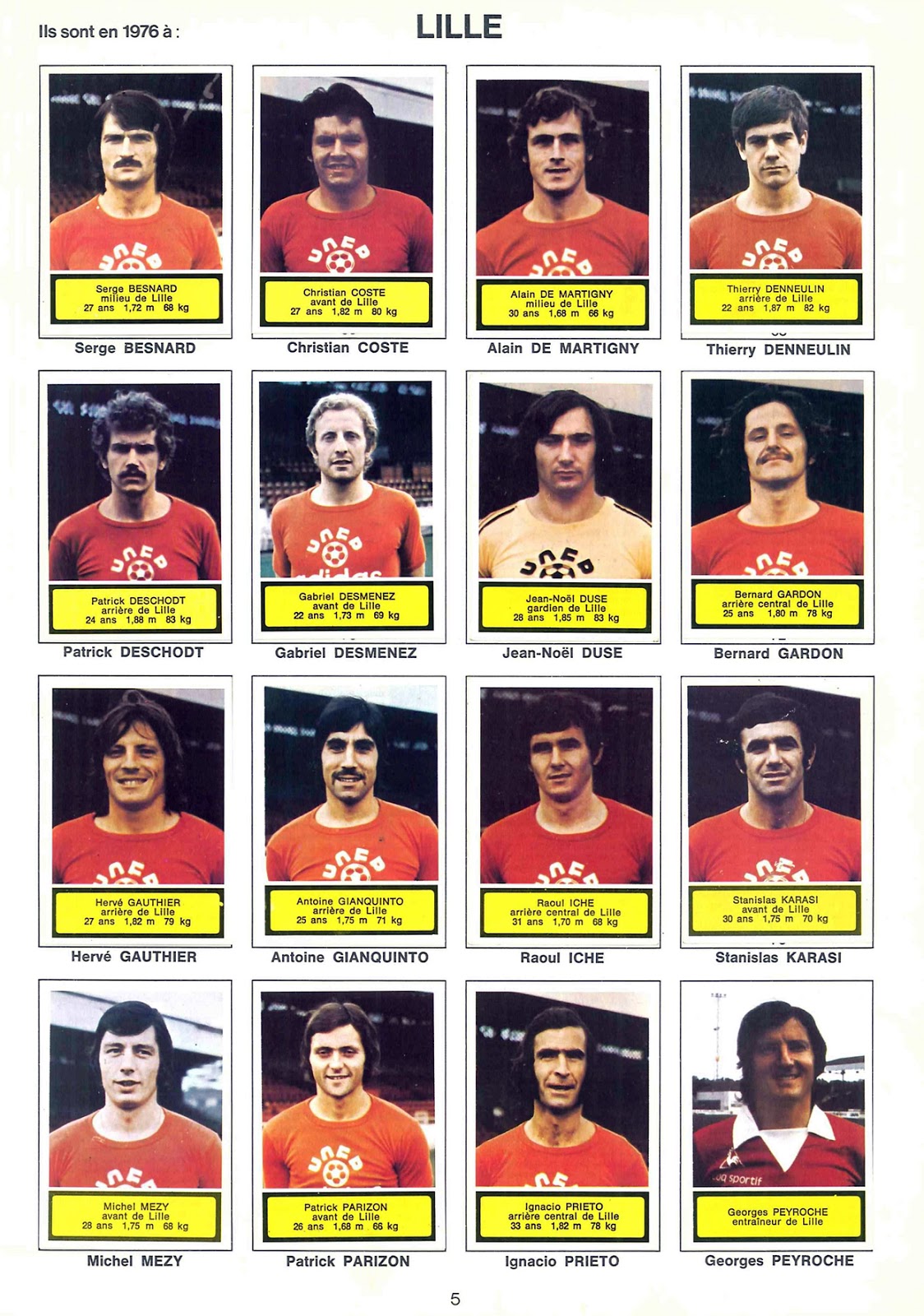 LILLE O.S.C 1975-76. By Ageducatifs.