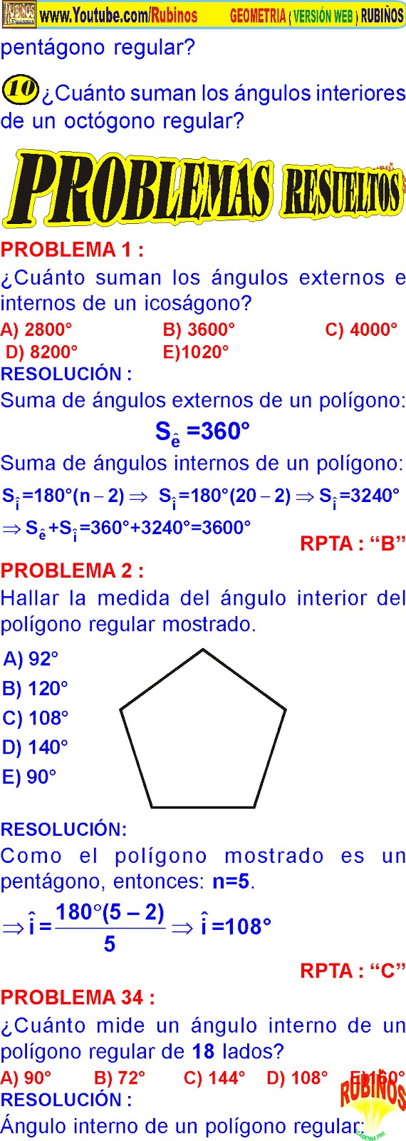 POLIGONOS EJERCICIOS RESUELTOS PDF