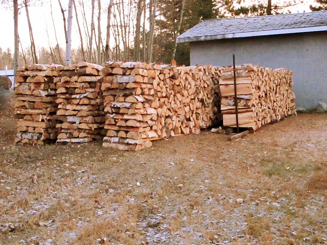 Gowganda Views: Firewood finally stacked