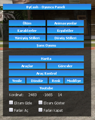 MTA SA F1 Freeroam GUI Scripti #2