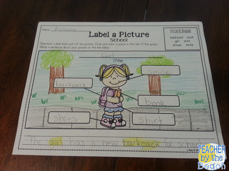 Label It and Write About It! - Teacher by the Beach